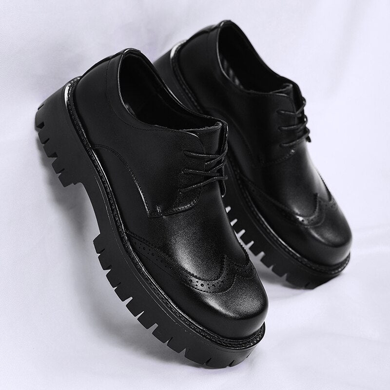 Bukchon Chunky Sole Lace-Up Brogues | Streets of Seoul | Men's Korean ...