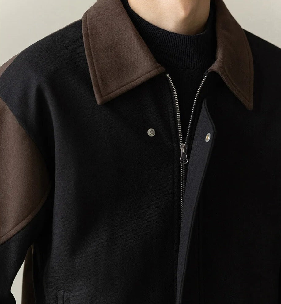 Colour Block Minimal Jacket | Streets of Seoul | Men's Korean Style Fashion