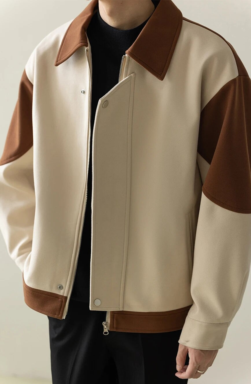 Colour Block Minimal Jacket | Streets of Seoul | Men's Korean Style Fashion