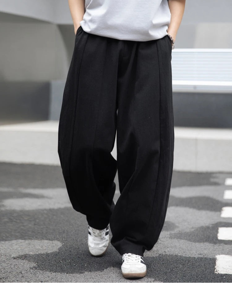 Essential Barrel Leg Trousers | Streets of Seoul | Men's Korean Style ...