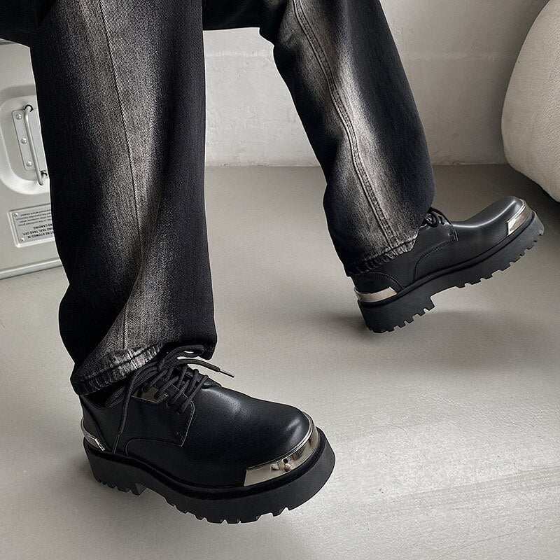 Gugi Metal Plate Derby Shoes | Streets of Seoul | Men's Korean Style ...