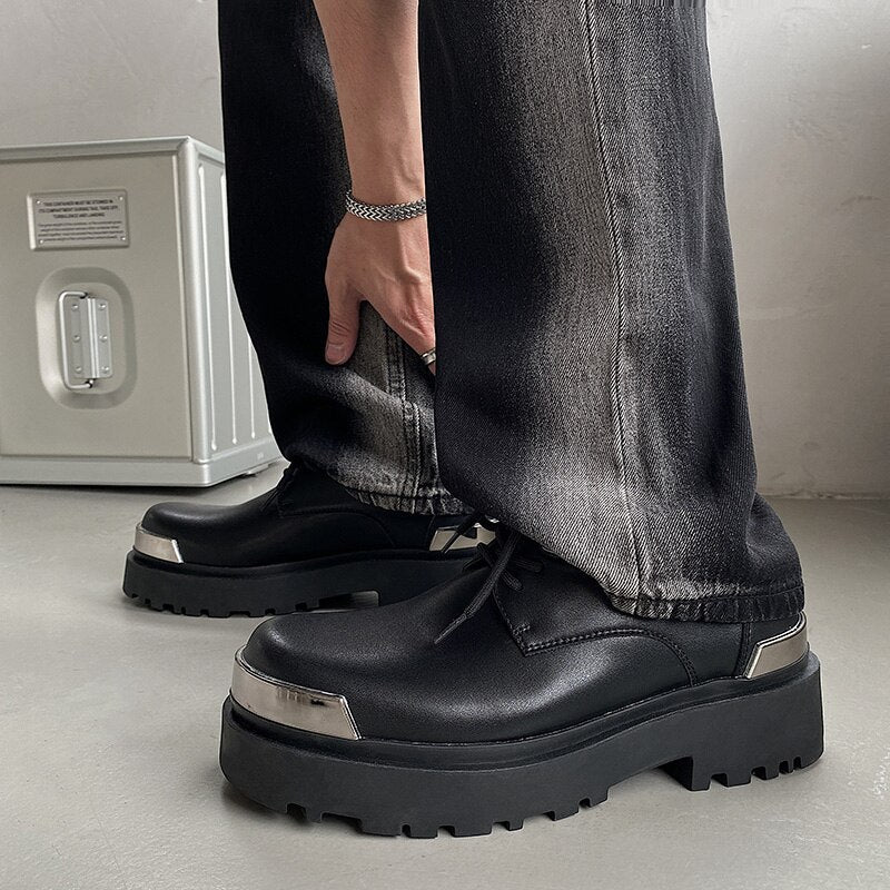 Gugi Metal Plate Derby Shoes | Streets of Seoul | Men's Korean Style ...