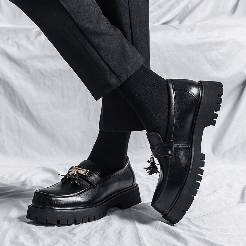 Hagye Tassel Chunky Sole Loafers | Streets of Seoul | Men's Korean ...