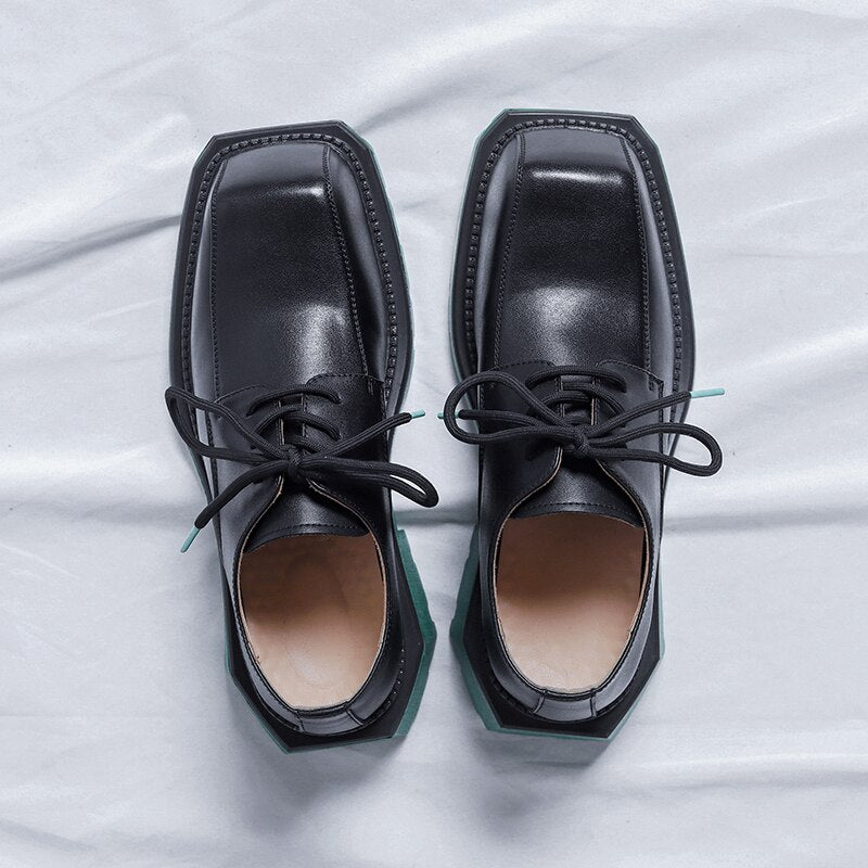 Oksu Contrast Sole Square Toe Shoes | Streets of Seoul | Men's Korean ...