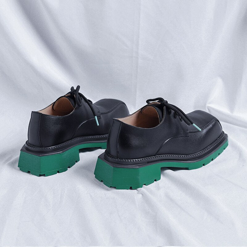 Oksu Contrast Sole Square Toe Shoes | Streets of Seoul | Men's Korean ...