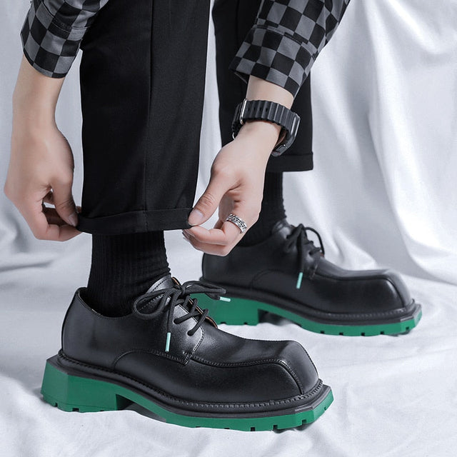 Oksu Contrast Sole Square Toe Shoes | Streets of Seoul | Men's Korean ...