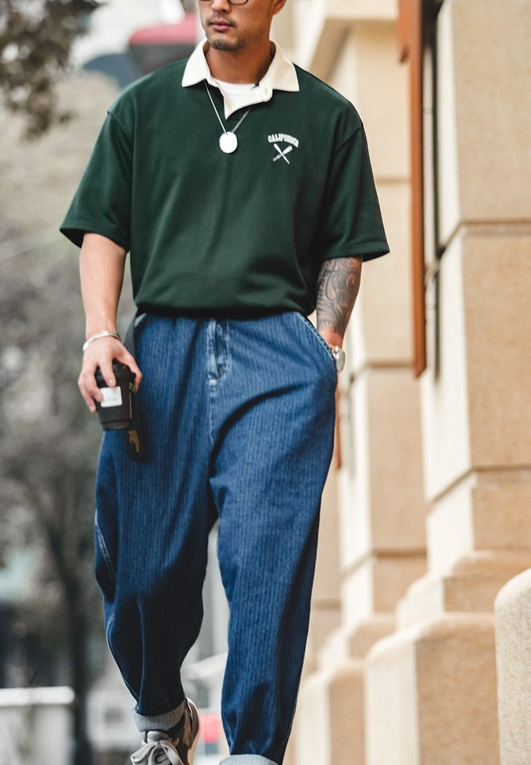 Preppy Heavyweight Polo Shirt | Streets of Seoul | Men's Korean Style ...