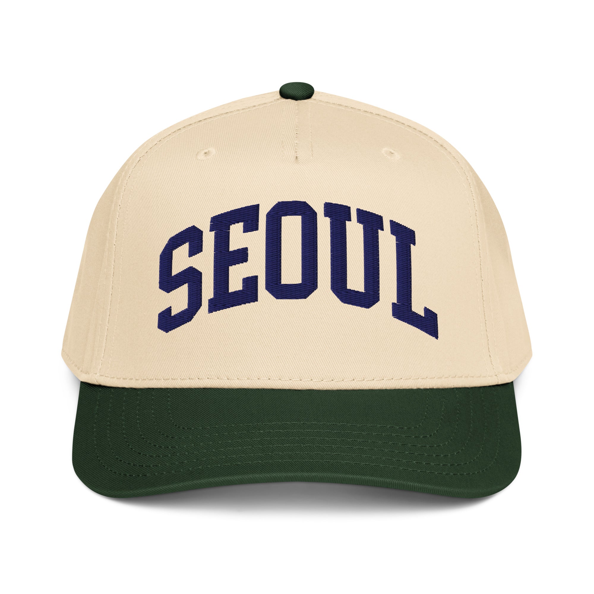 'Seoul' College Arc Colour Block Cap | Streets of Seoul | Men's Korean ...