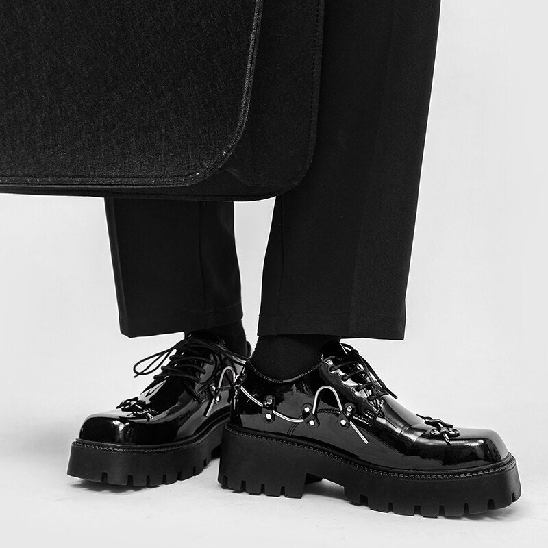 Sangdo Square Toe Wired Chunky Shoes | Streets of Seoul | Men's Korean Style Fashion ...