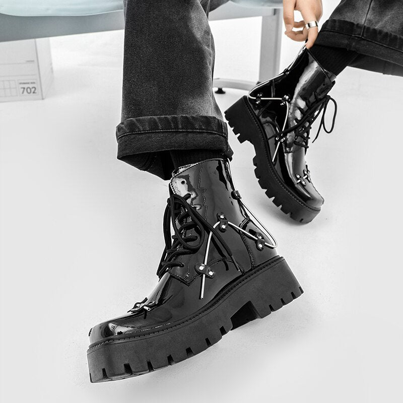 Sangdo Square Toe Wired Chunky Shoes | Streets of Seoul | Men's Korean Style Fashion ...