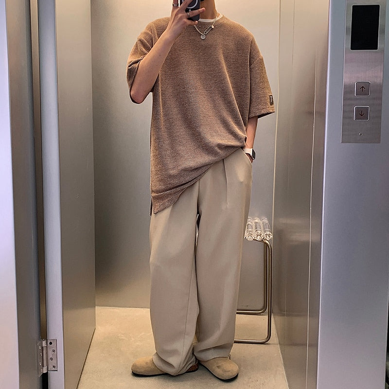 Textured Pique T-Shirt | Streets of Seoul | Men's Korean Style Fashion