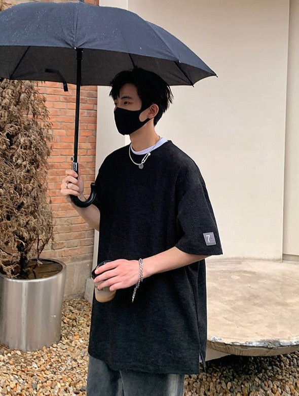 Textured Pique T-Shirt | Streets of Seoul | Men's Korean Style Fashion